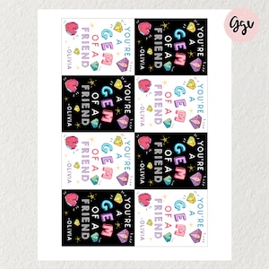 Gem of a Friend Valentine's Tag, School Valentine's, Ring Pop Valentine ...