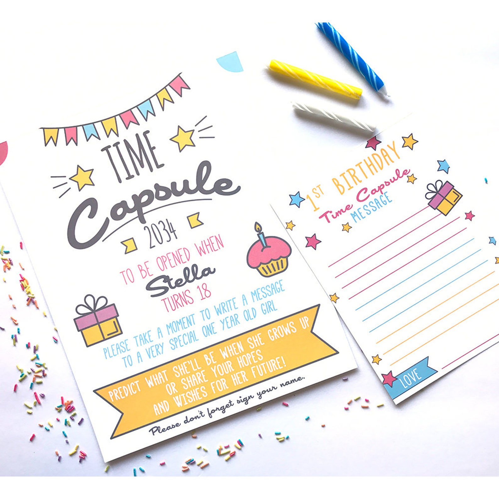 PERSONALIZED TIME CAPSULE Time Capsule Poster Birthday Time - Etsy