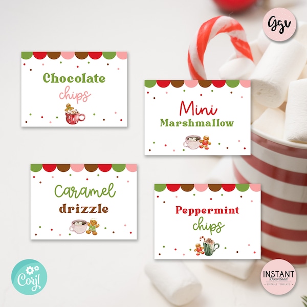 Hot Chocolate Bar Labels - Etsy