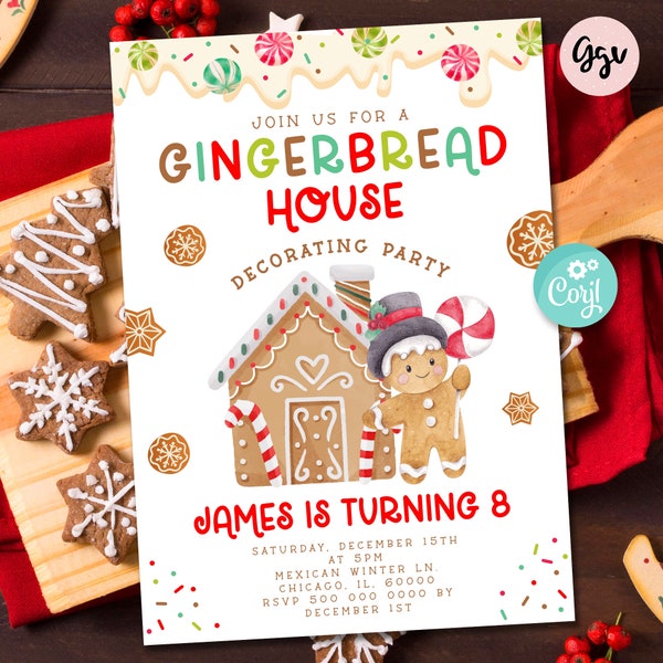 Gingerbread Invite - Etsy