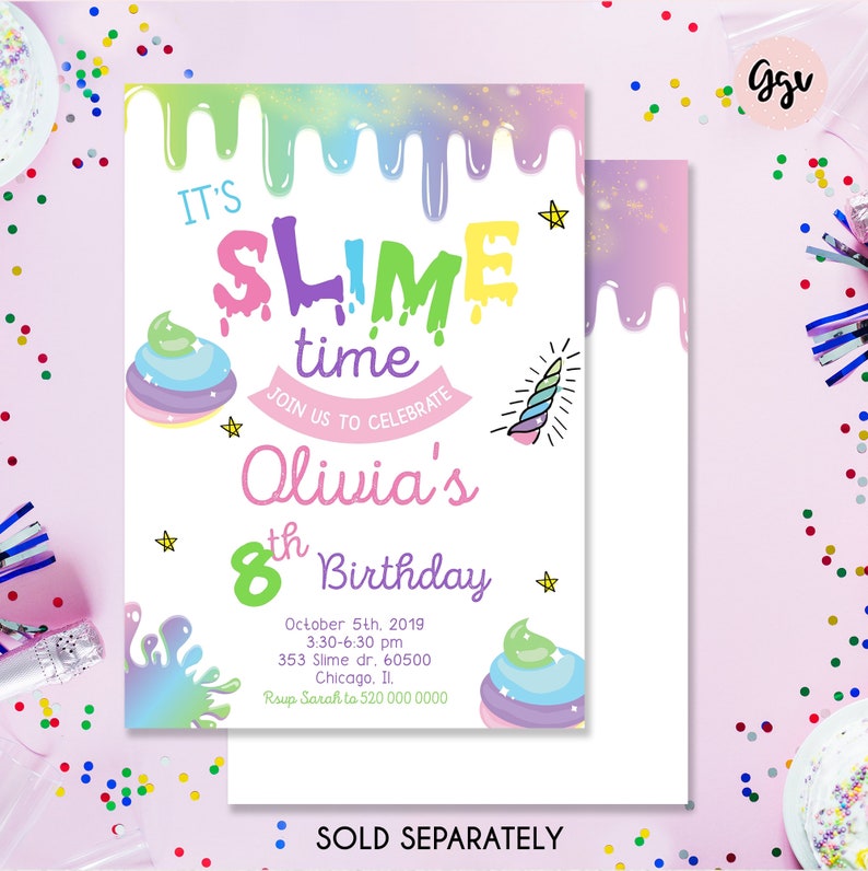 SLIME STATION SIGN Printable Slime Party Decor Glitter - Etsy Canada