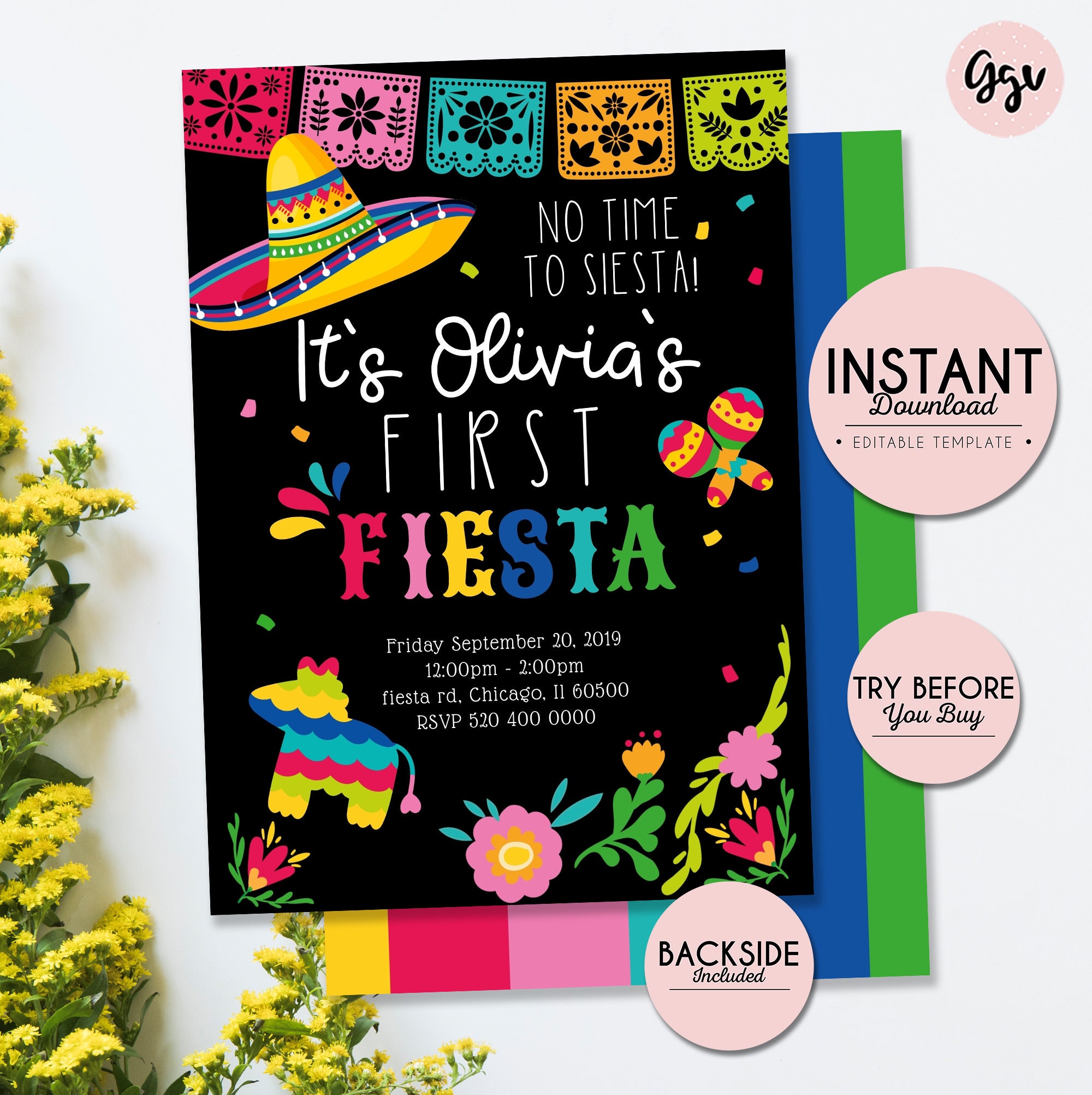 Fiesta Invitation Template