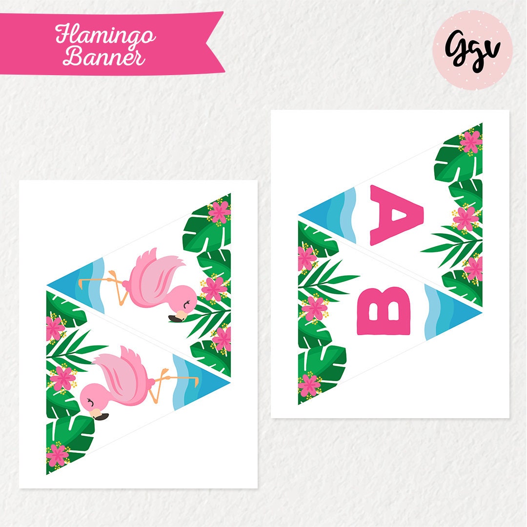 FLAMINGO Banner Flamingo Party Decor Flamingo Birthday | Etsy