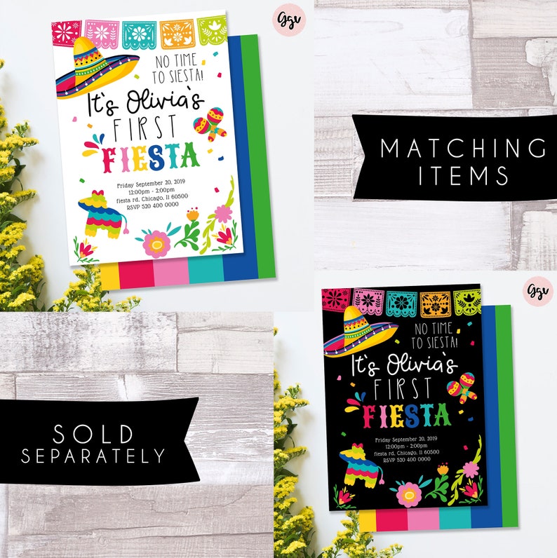 Fiesta First Birthday Sign 1st Birthday Poster Milestone | Etsy