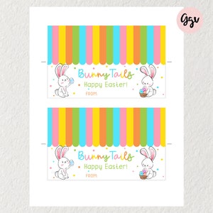 Bunny Tails Bag Topper, Easter Bunny Tails, Printable Easter Treat Bag ...