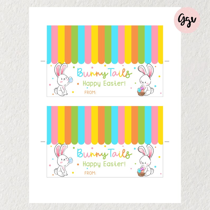Bunny Tails Bag Topper Easter Bunny Tails Printable Easter - Etsy