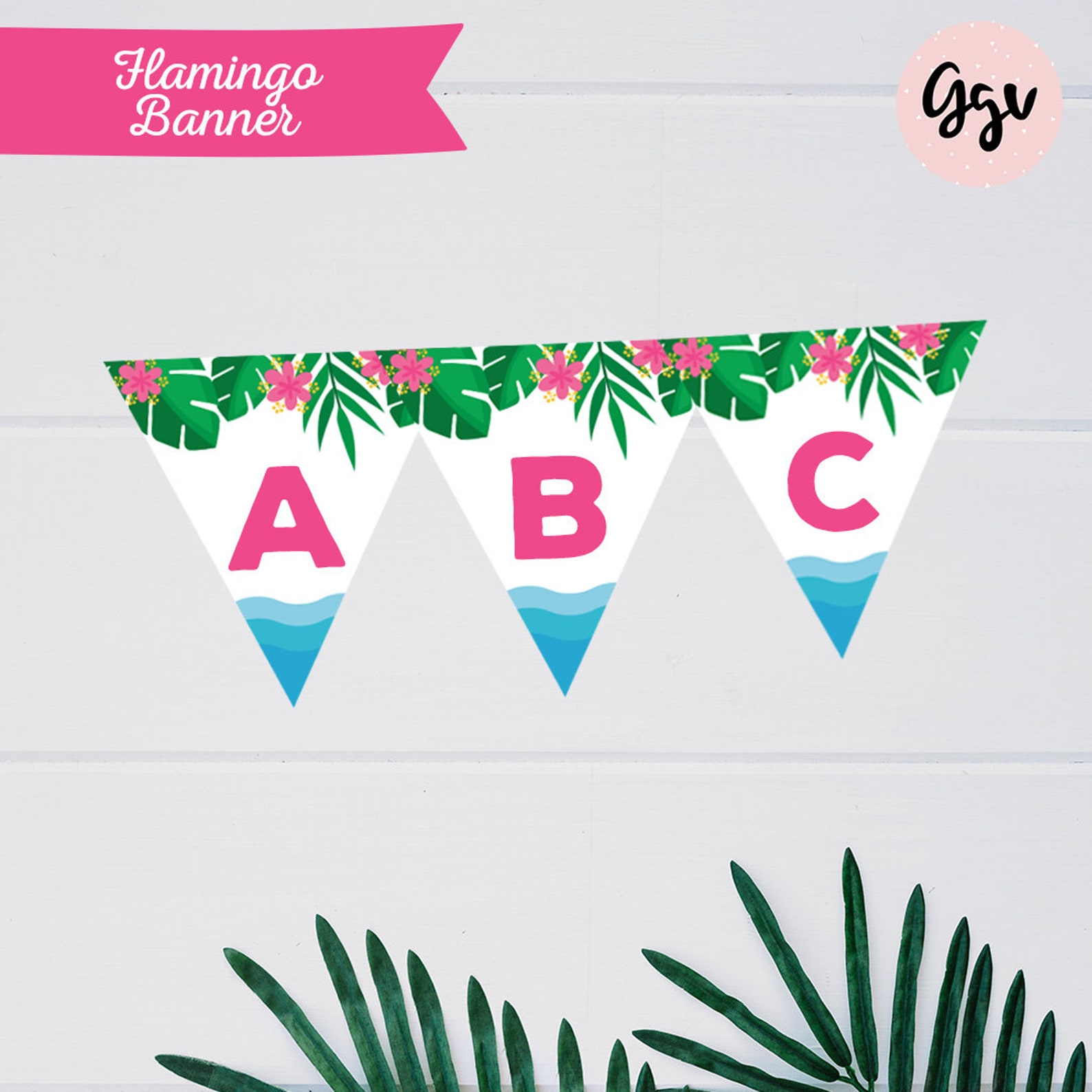 FLAMINGO Banner Flamingo Party Decor Flamingo Birthday - Etsy