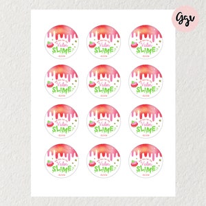 Valentine's Day Slime Tags, Valen-slime Day Stickers, Classroom ...