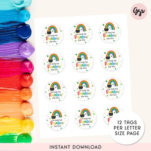 St. Patrick's Day Over the Rainbow for You Tags, St. Patricks Rainbow ...