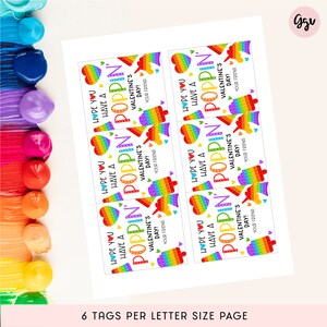 Printable POP IT VALENTINE'S Day Tag, Poppin' Valentine Tag, Fidget Toy ...