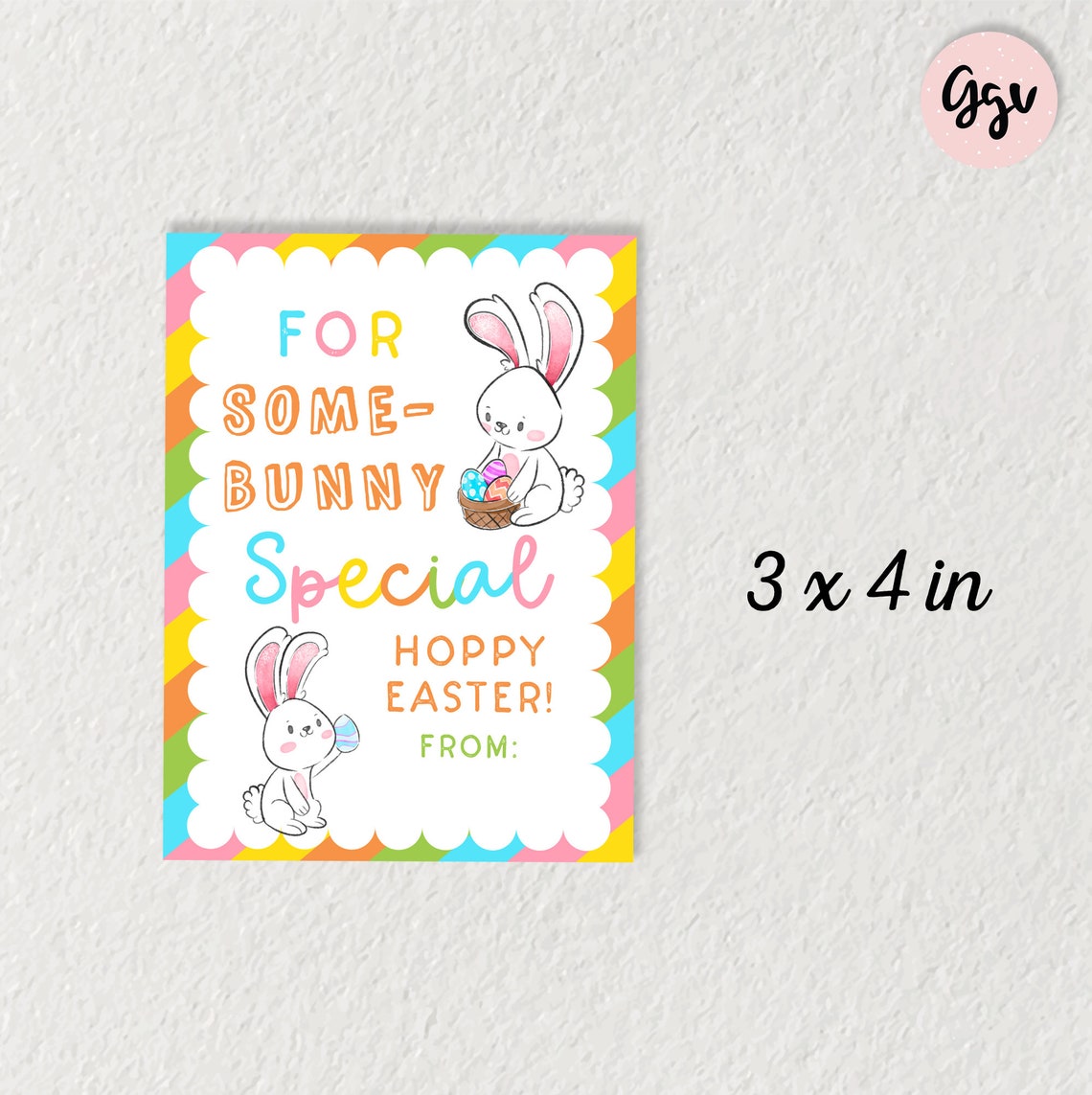 Some Bunny Special Easter Tags: Printable Favor Tags (digital Download ...