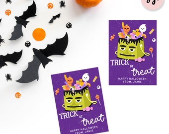 Christian Halloween Gift Tags, Printable Trick or Treat, Halloween ...