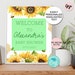 Editable BEE Welcome Sign Sunflower Bee Baby Shower - Etsy