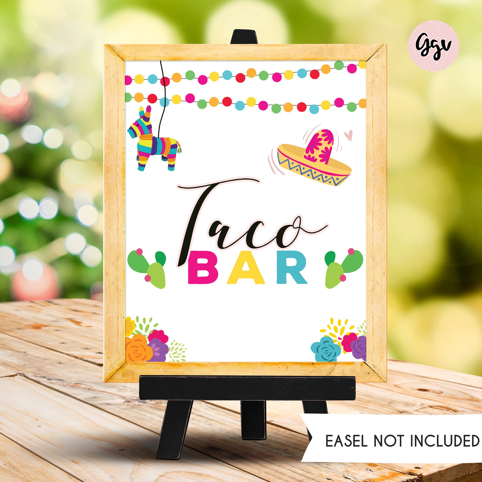Fiesta Bar Signs: Taco, Churro, Margarita, Sangria, Mimosa (digital ...