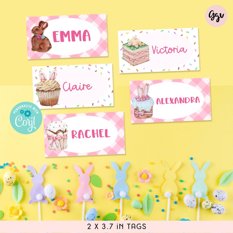 Editable Easter Place Cards Printable Easter Labels Easter | Etsy