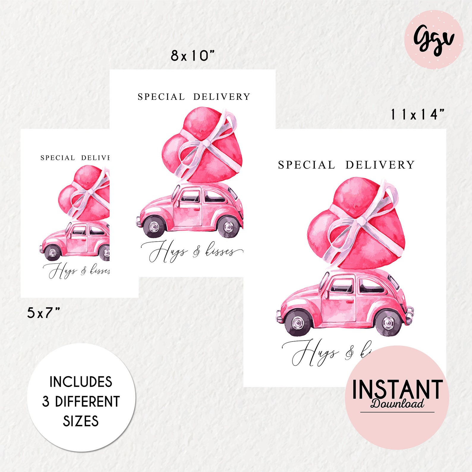 Valentine's Day Printable Decor Heart Print - Etsy