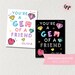 Gem of a Friend Valentine's Tag School Valentine's - Etsy