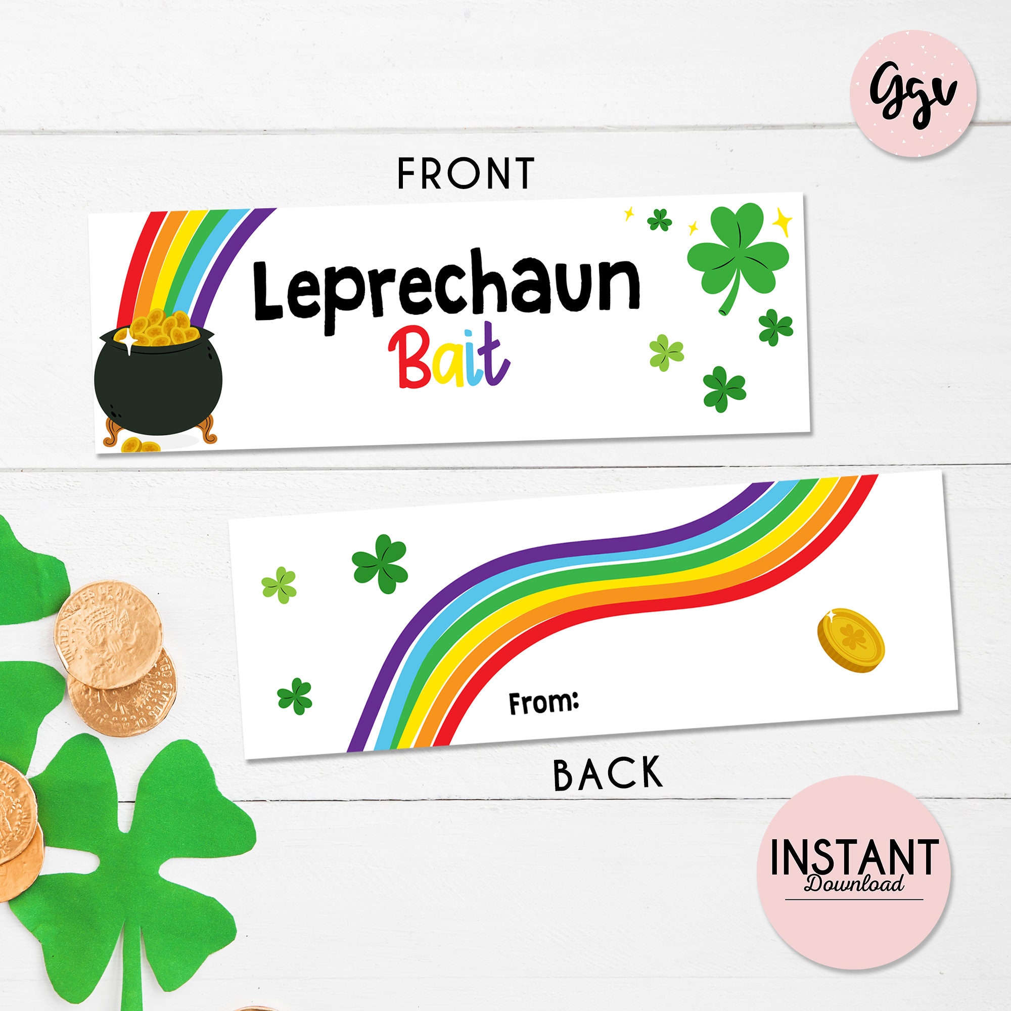 Leprechaun Bait Printable Bag Topper St Patricks Treat - Etsy