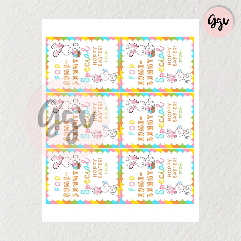 Some Bunny Special Easter Tags Some Bunny Printable Tags - Etsy