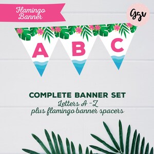FLAMINGO Banner, Flamingo Party Decor, Flamingo Birthday, Birthday ...