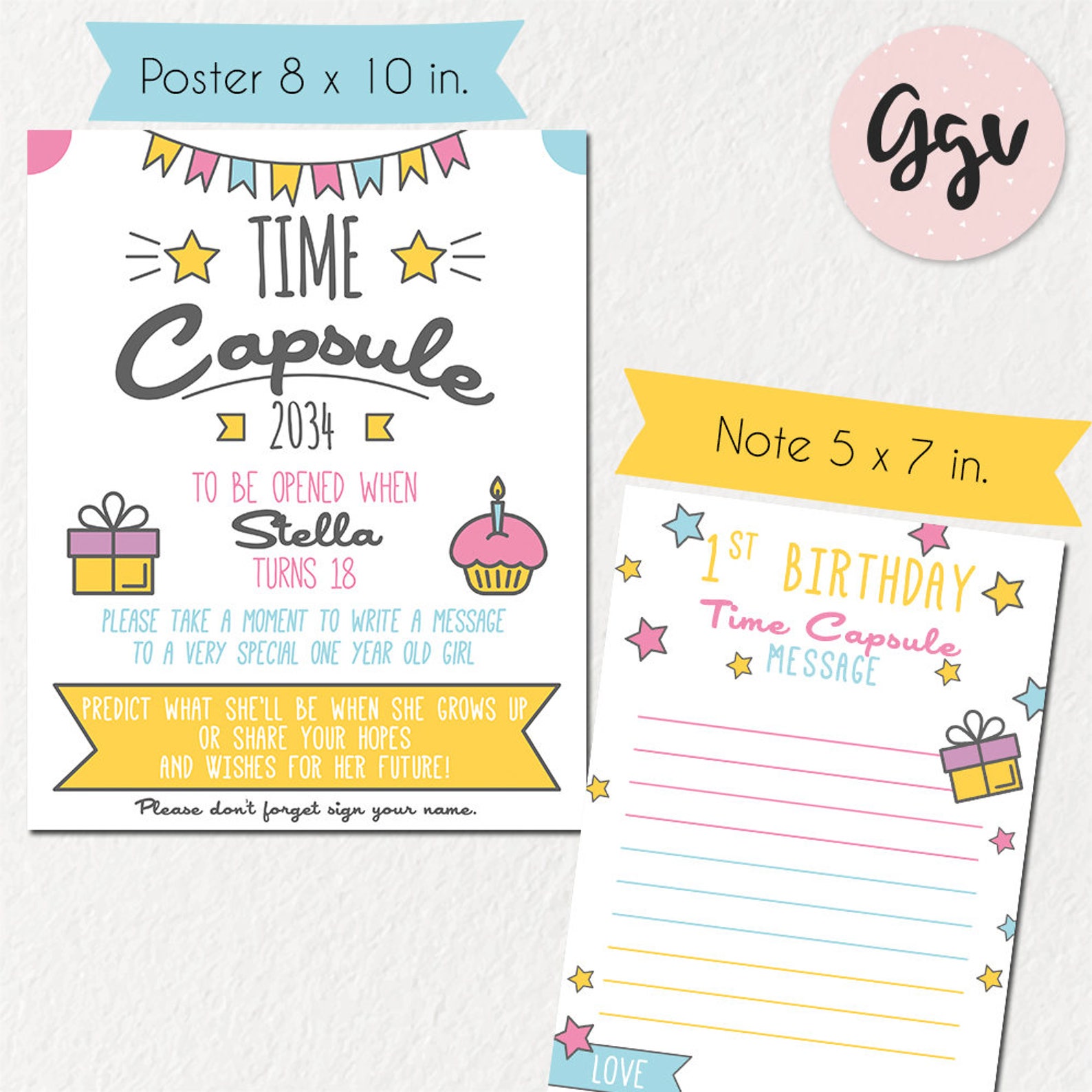 PERSONALIZED TIME CAPSULE time capsule poster birthday time | Etsy