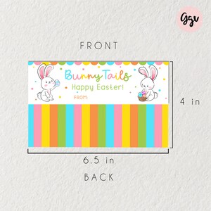 Bunny Tails Bag Topper, Easter Bunny Tails, Printable Easter Treat Bag ...