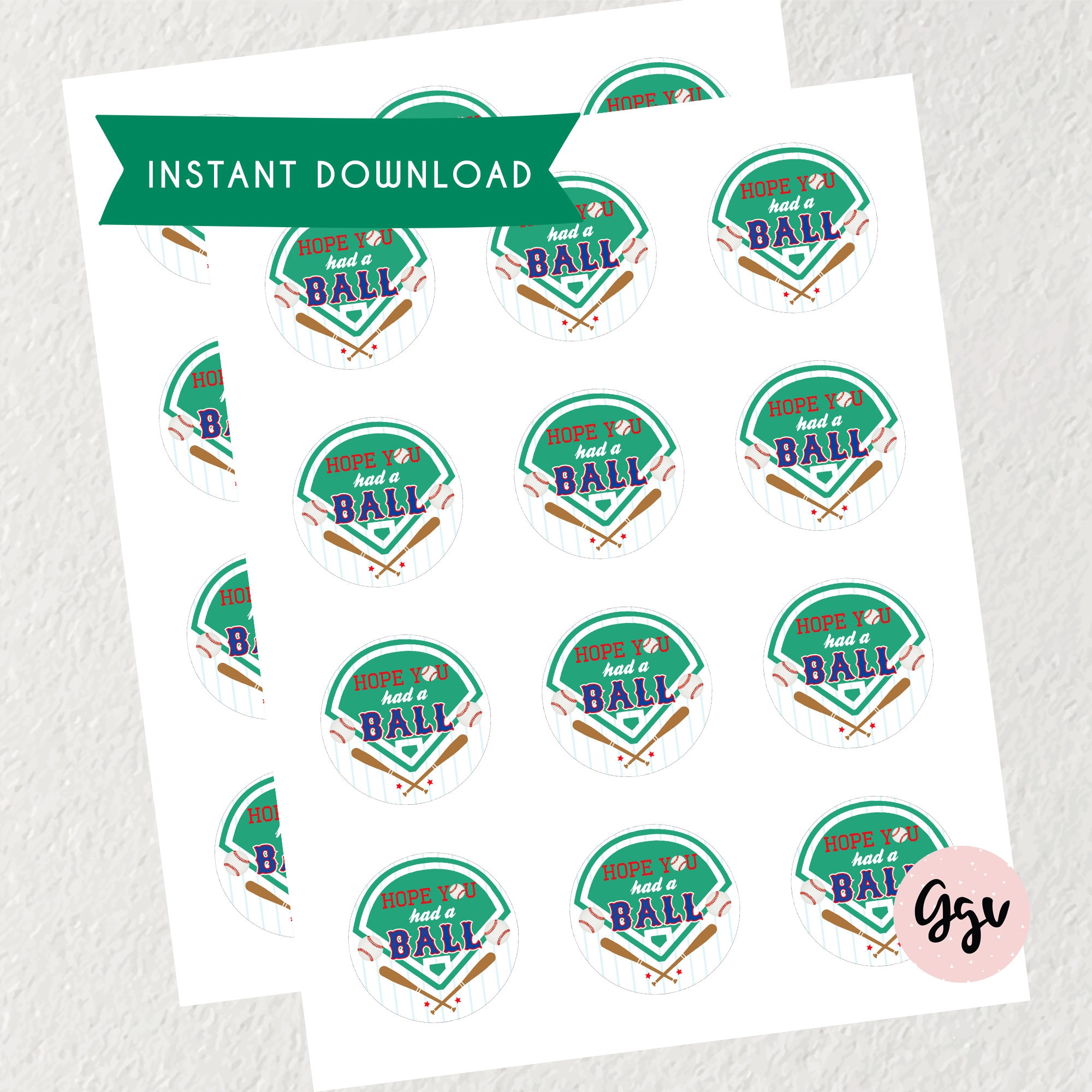 BASEBALL Favor Tags Baseball Party Baseball Birthday | Etsy