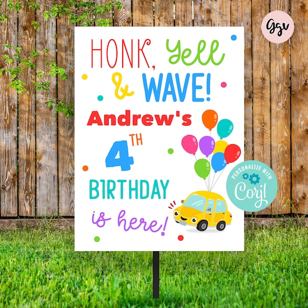 Birthday Yard Signs - Etsy