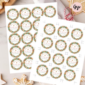 Editable Baked With Love Tag, From the Kitchen of Round Sticker ...