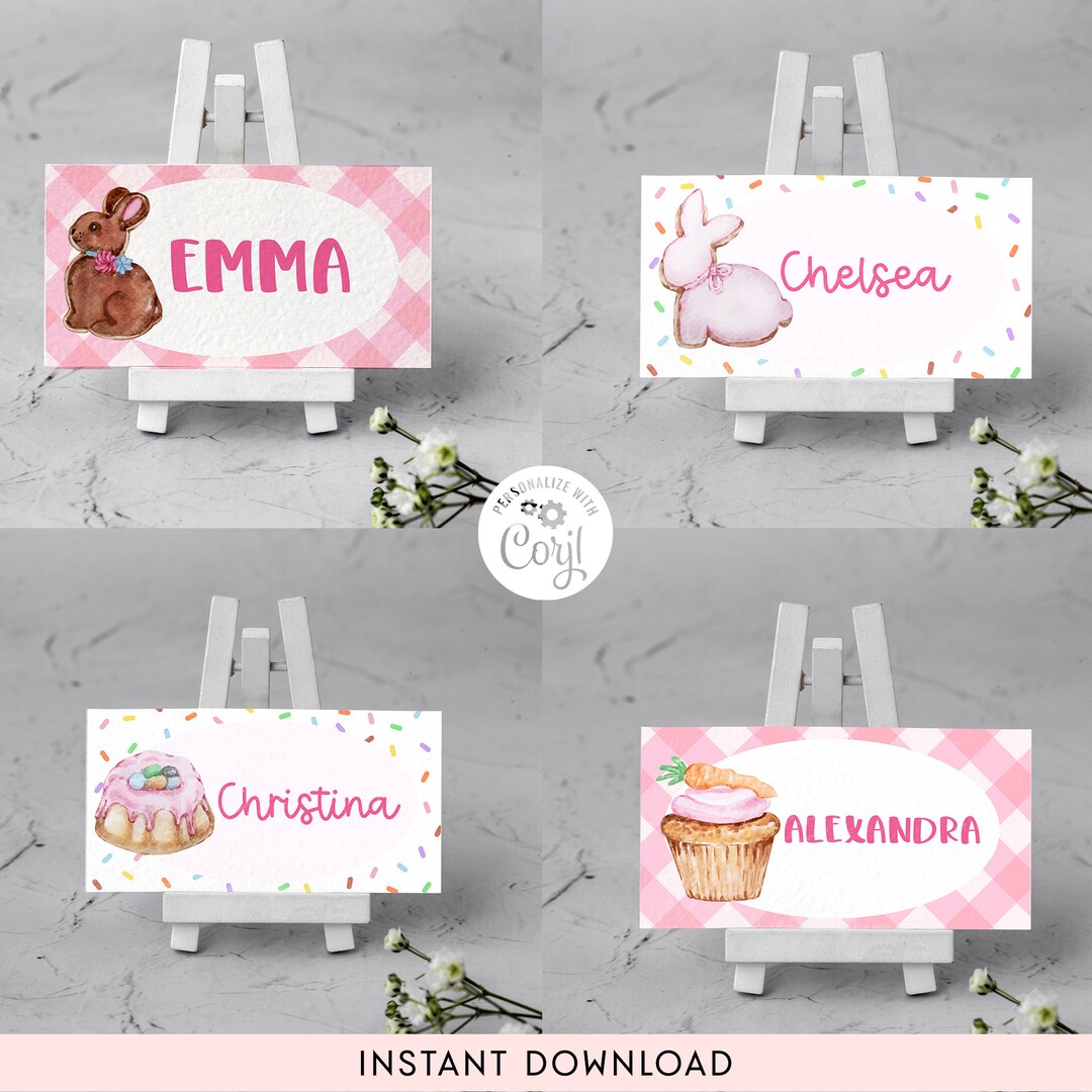 Editable Easter Place Cards, Printable Easter Labels, Easter Name Tags ...