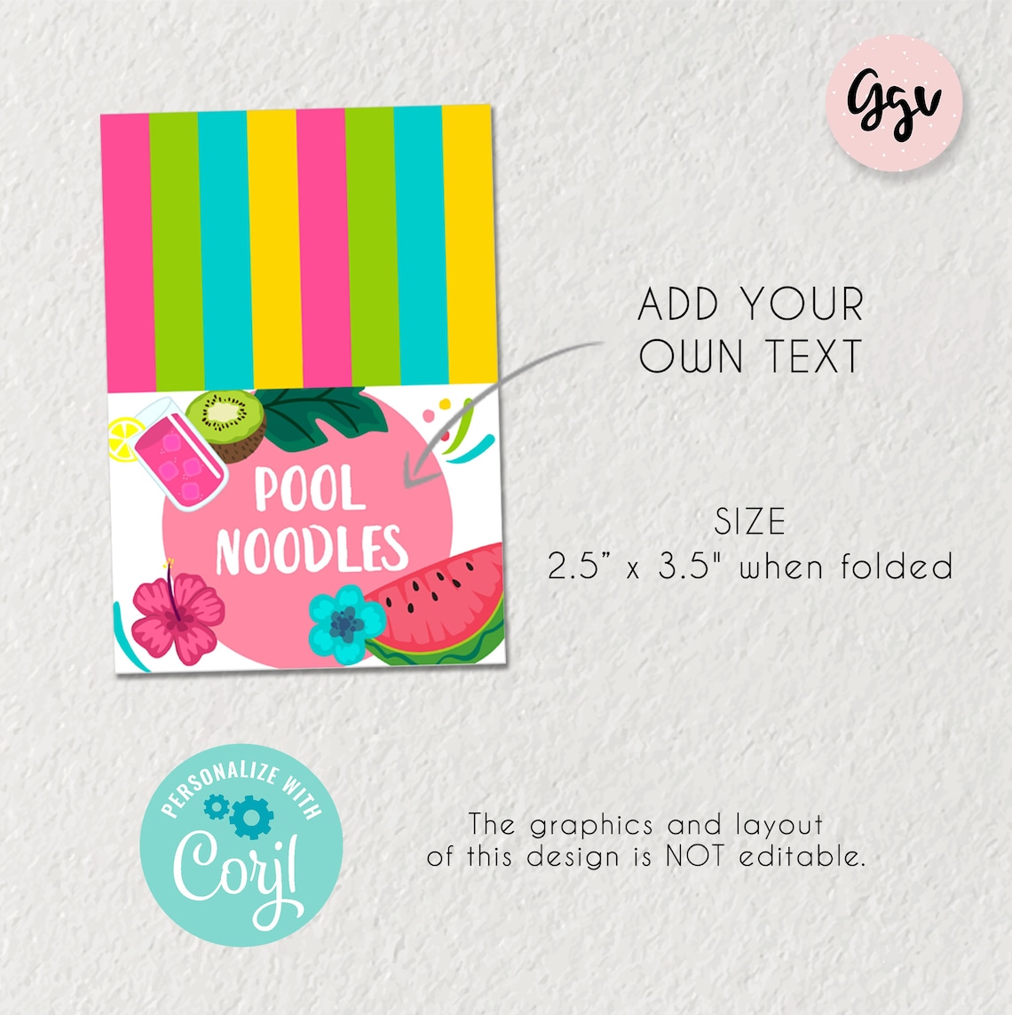 Tropical Pool Party Food Labels Pool Party Decor Pineapple | Etsy