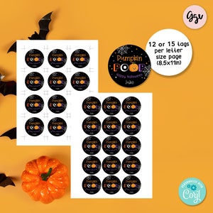 Pumpkin Poop Printable Tag, Halloween Gift Tag, Editable Pumpkin Tag ...