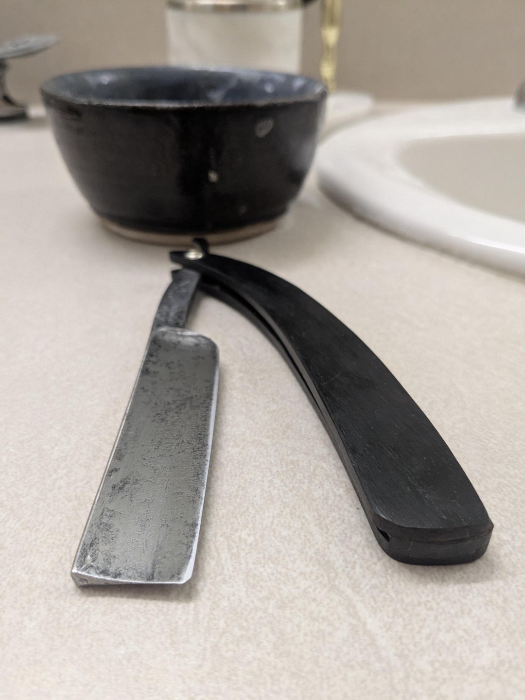 Shave Ready American Straight Razor With Etching - Etsy