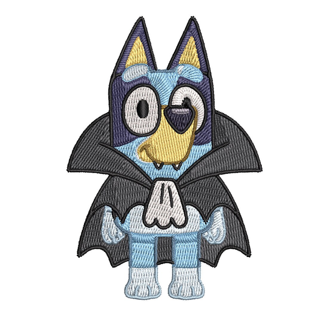 Bluey Character Vampire Halloween Embroidery File - Etsy