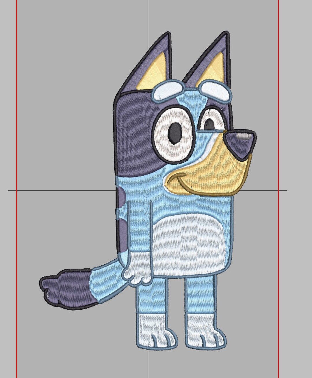 Blue Dog Embroidery File Heeler - Etsy