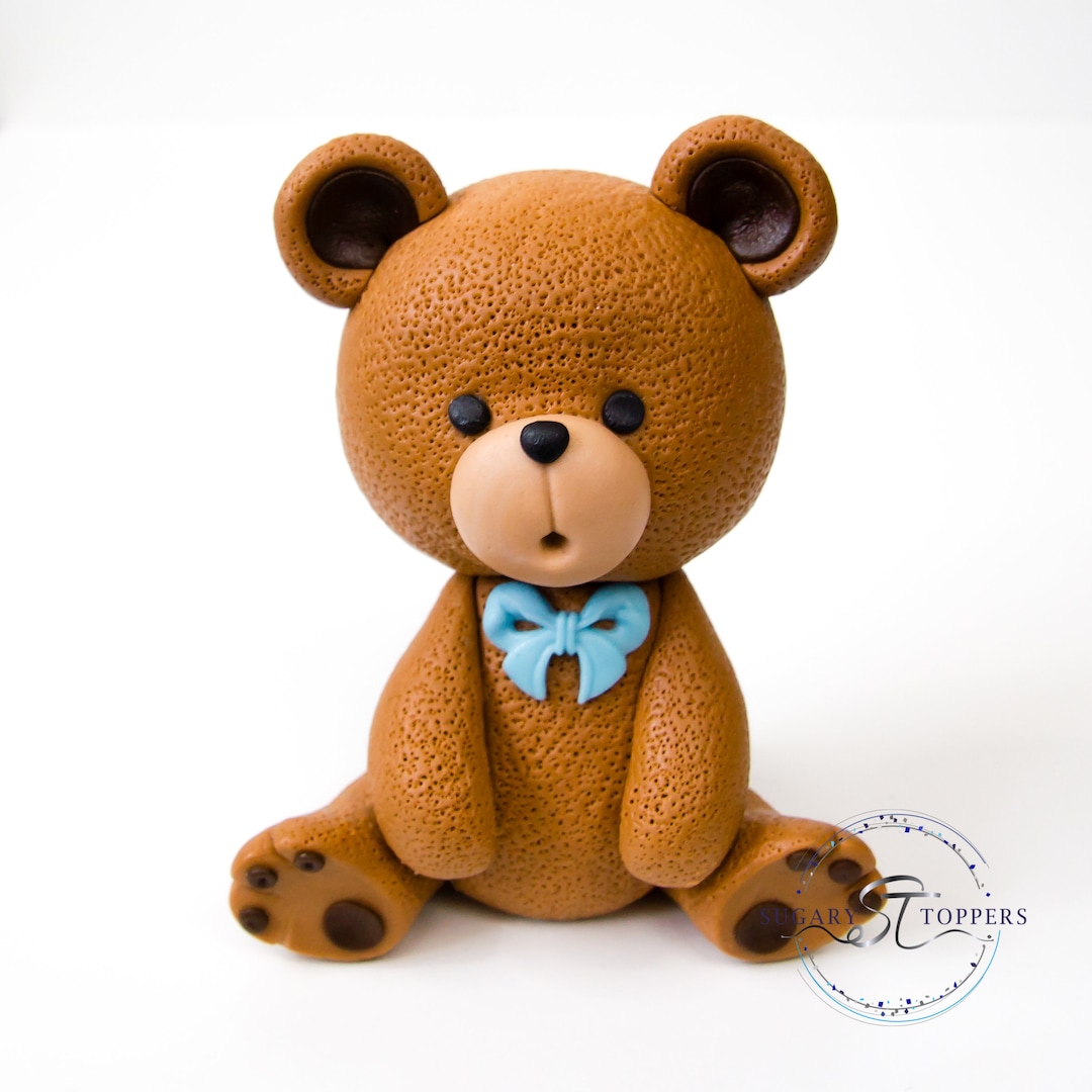 Teddy Bear Cake Topper for Cake Decorating Birthday Cakes for Kids Made ...