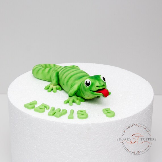 Lizard Cake Topper for Cake Decorating Kids Birthday Reptile | Etsy