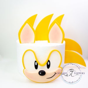 Super Sonic Fondant Cake Topper, Handmade Birthday Decoration - Etsy