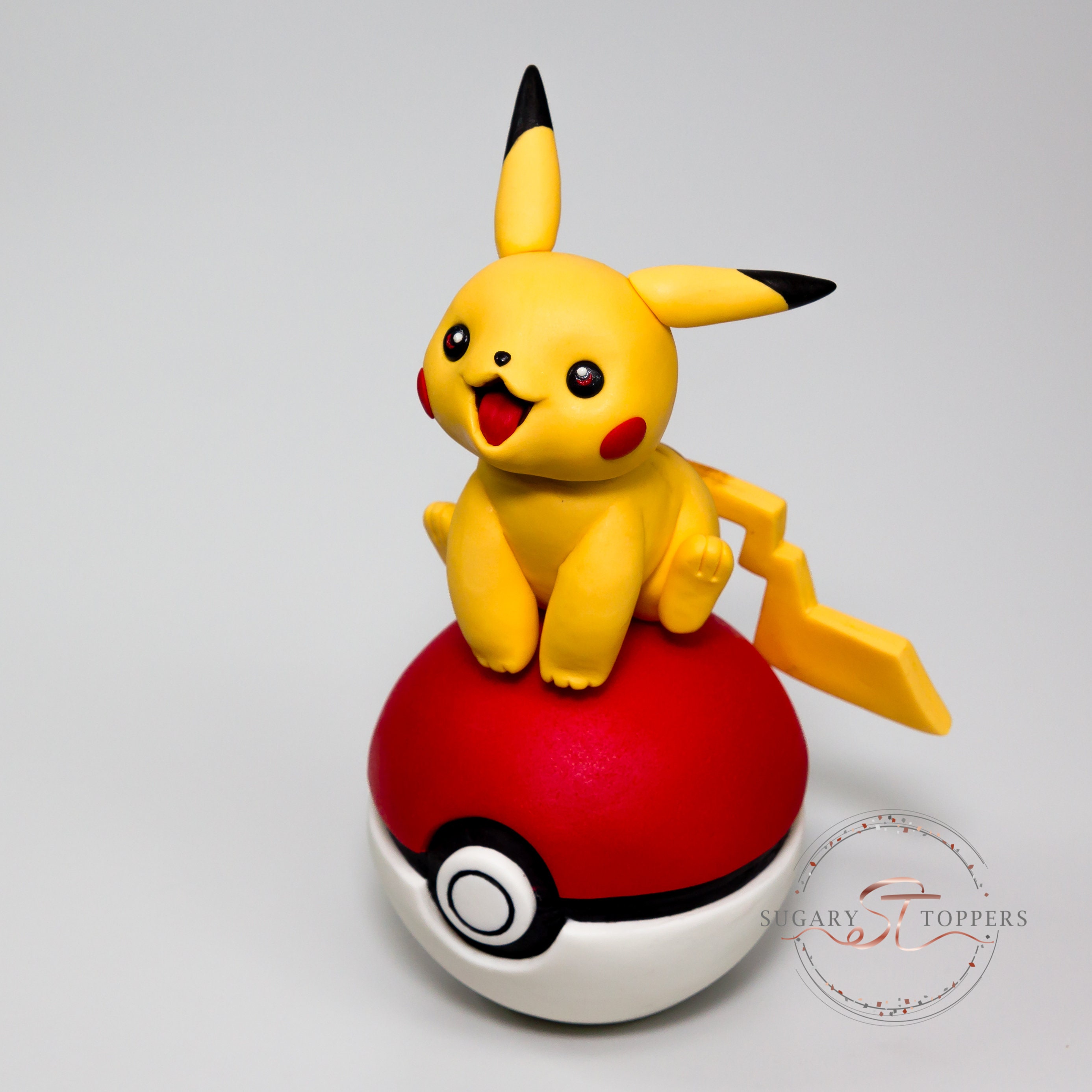 Pikachu on a Ball Cake Topper for Cake Decorating Pokemon - Etsy UK