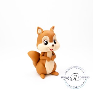 Squirrel Cake Topper - Fondant Cake Decoration - Handmade Animal Topper ...