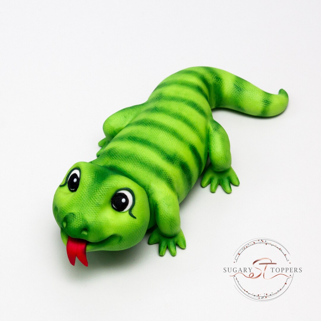 Lizard Cake Topper for Cake Decorating Kids Birthday Reptile Cake ...