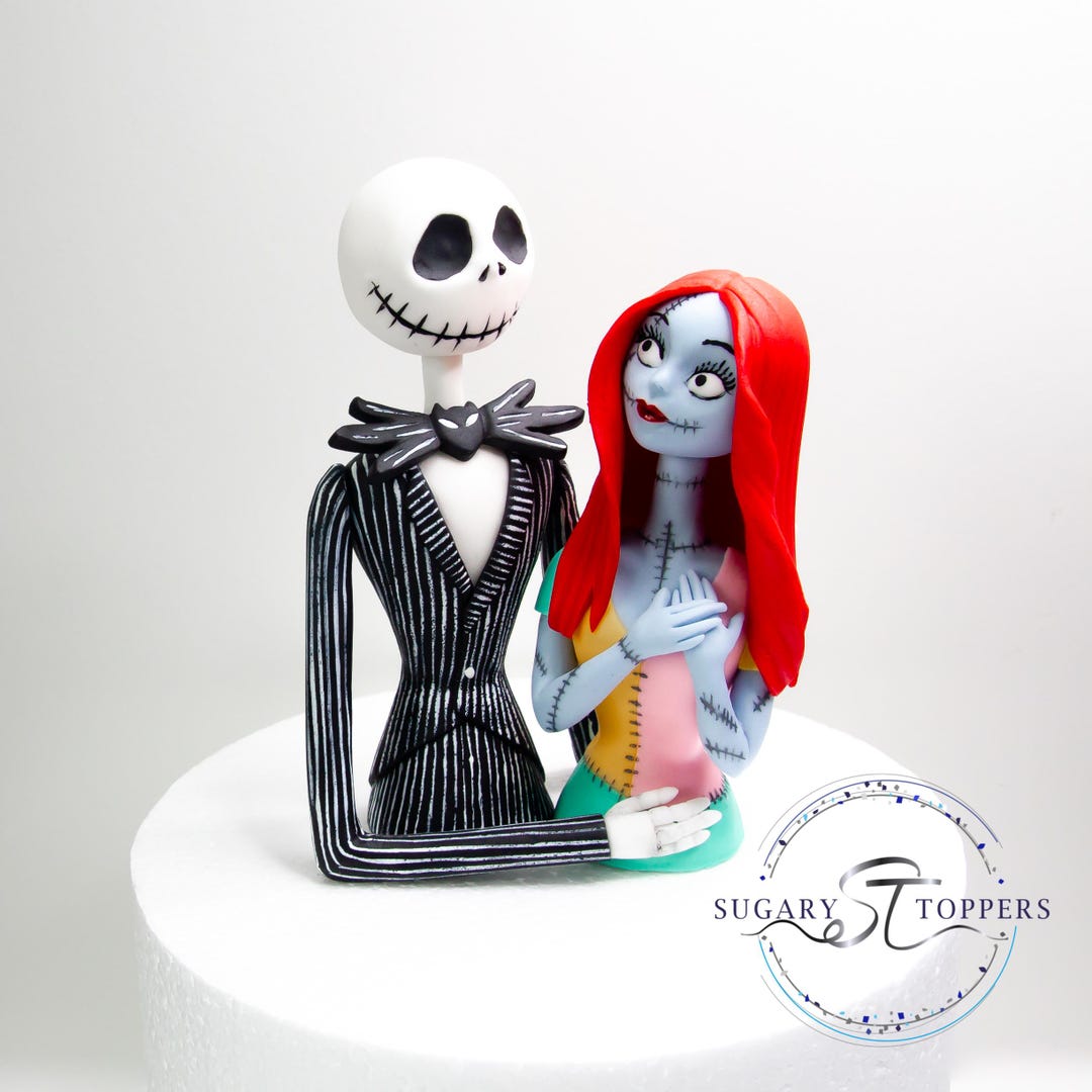 Jack Skellington and Sally Cake Toppers for Cake Decorating Made From ...