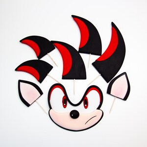 Shadow Super Sonic Cake Topper for Cake Decorating Birthday Cake for ...