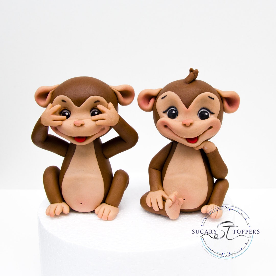 Monkey Cake Topper for Cake Decorating Birthday Cake for Kids Made From ...