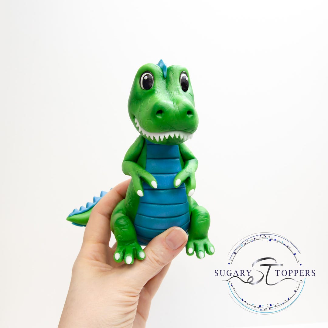 Handmade Dinosaur Cake Topper, Sugarpaste Fondant T-rex - Etsy