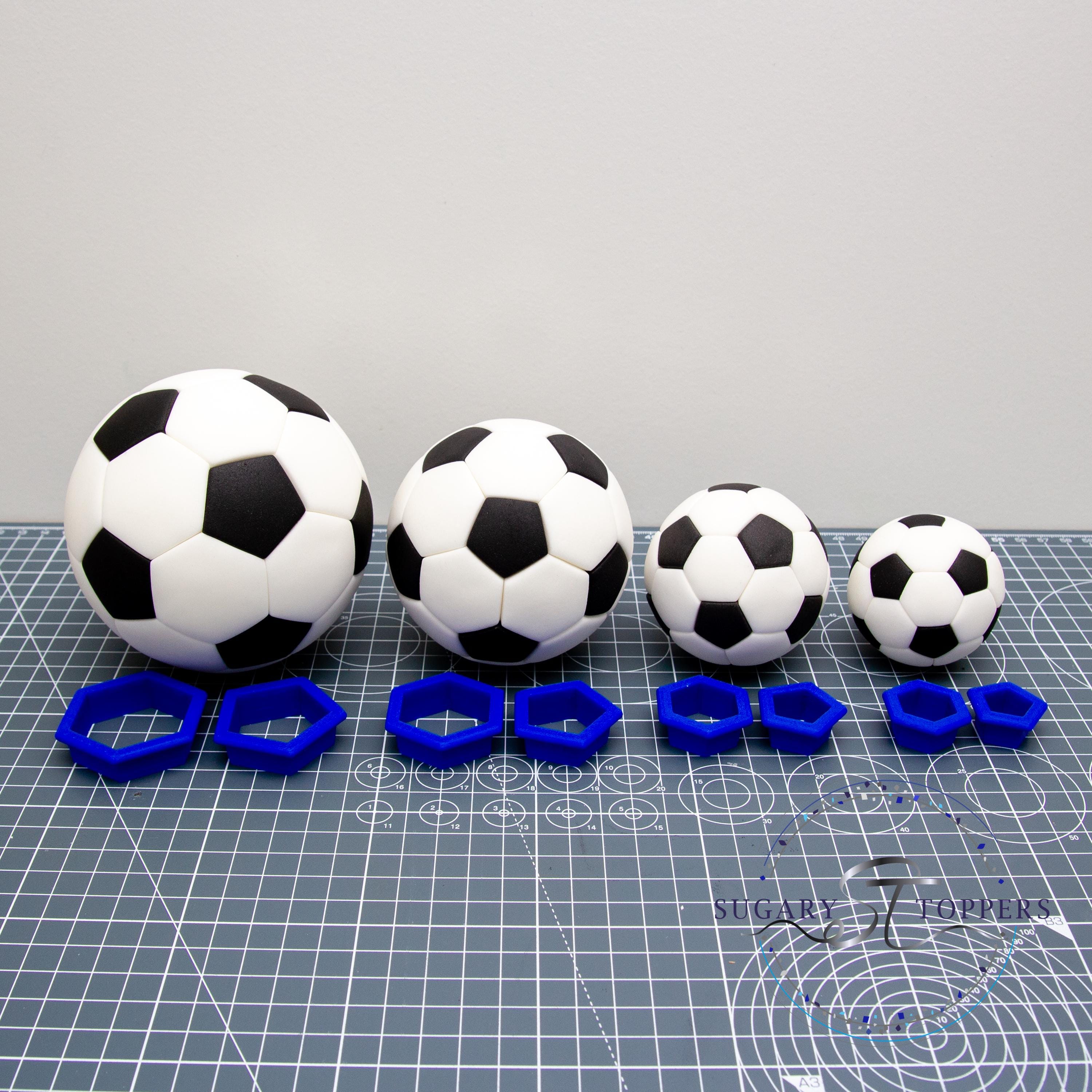 Football Soccer Cutter Set - 3D Printed Fondant Cutters - for Making ...