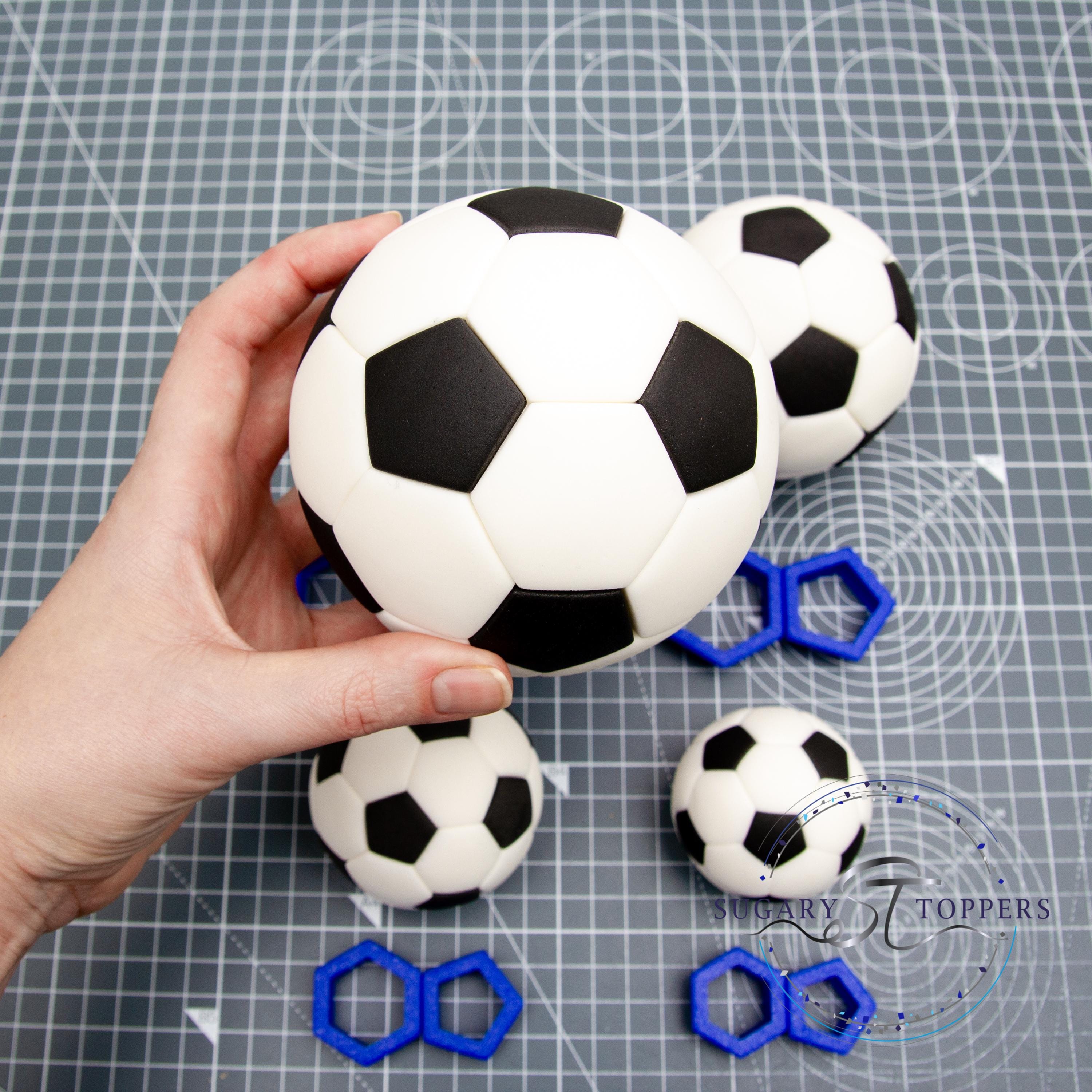 3D Football Cake Topper Cutter Set – Fits Different Polystyrene Ball ...