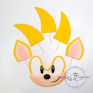 Super Sonic Fondant Cake Topper, Handmade Birthday Decoration - Etsy