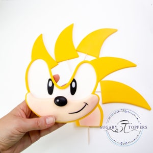 Super Sonic Fondant Cake Topper, Handmade Birthday Decoration - Etsy