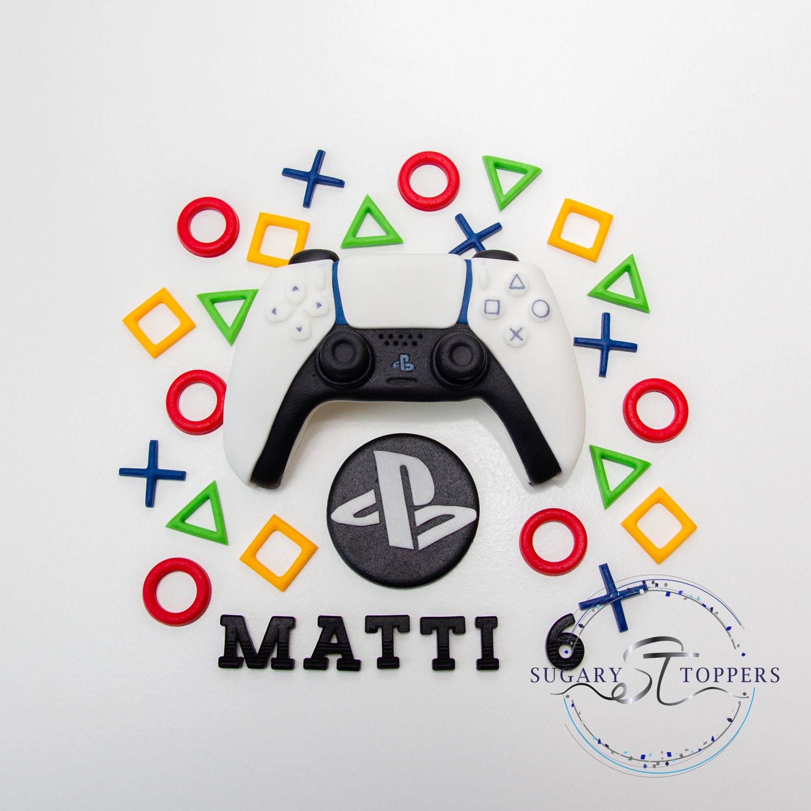 PS5 Controller Cake Topper for Cake Decorating Birthday Cake for Gamers Made From Sugarpaste ...